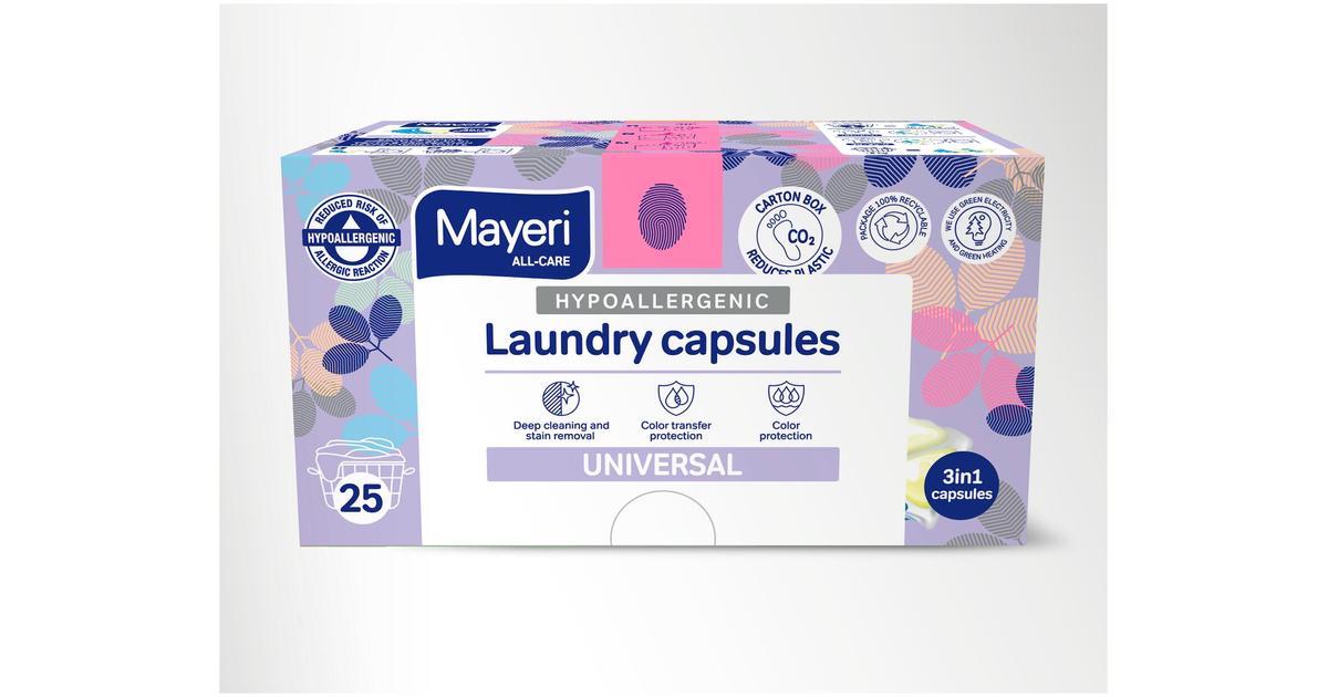Mayeri All-Care Hypoallergenic universal pyykinpesukapseli 25 kpl | S ...