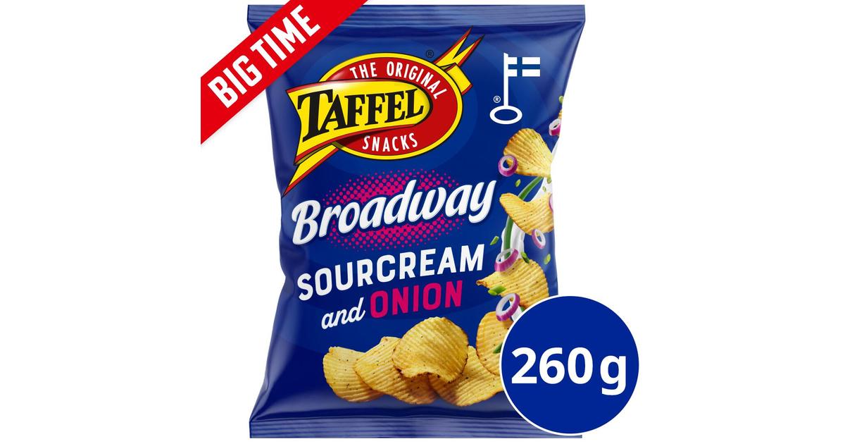 Taffel Broadway sourcream & onion maustettu sipsi 260g | S-kaupat ruoan ...