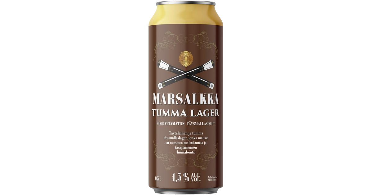 Marsalkka Tumma Lager 4,5% olut 0,5l tölkki | S-kaupat ruoan verkkokauppa