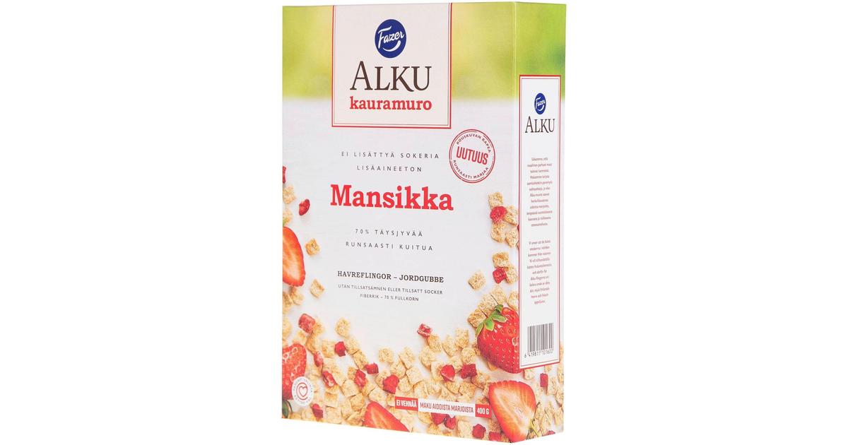 Fazer Alku Mansikka kauramuro 400 g | S-kaupat ruoan verkkokauppa