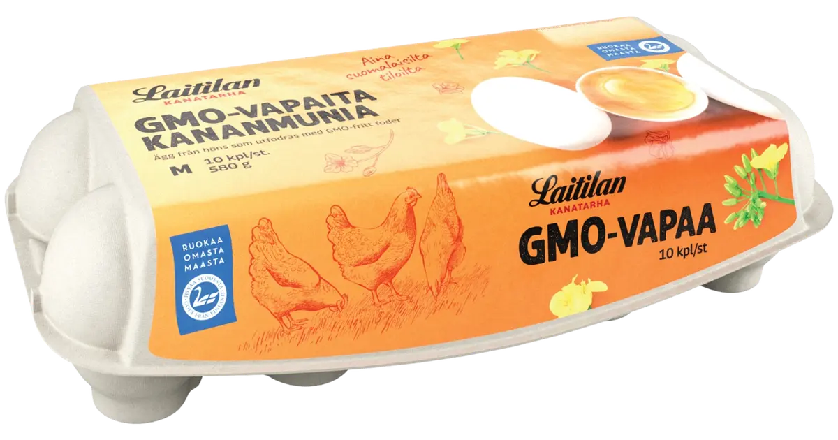 Laitilan Kanatarha GMO-vapaa kananmuna M10 | S-kaupat ruoan verkkokauppa