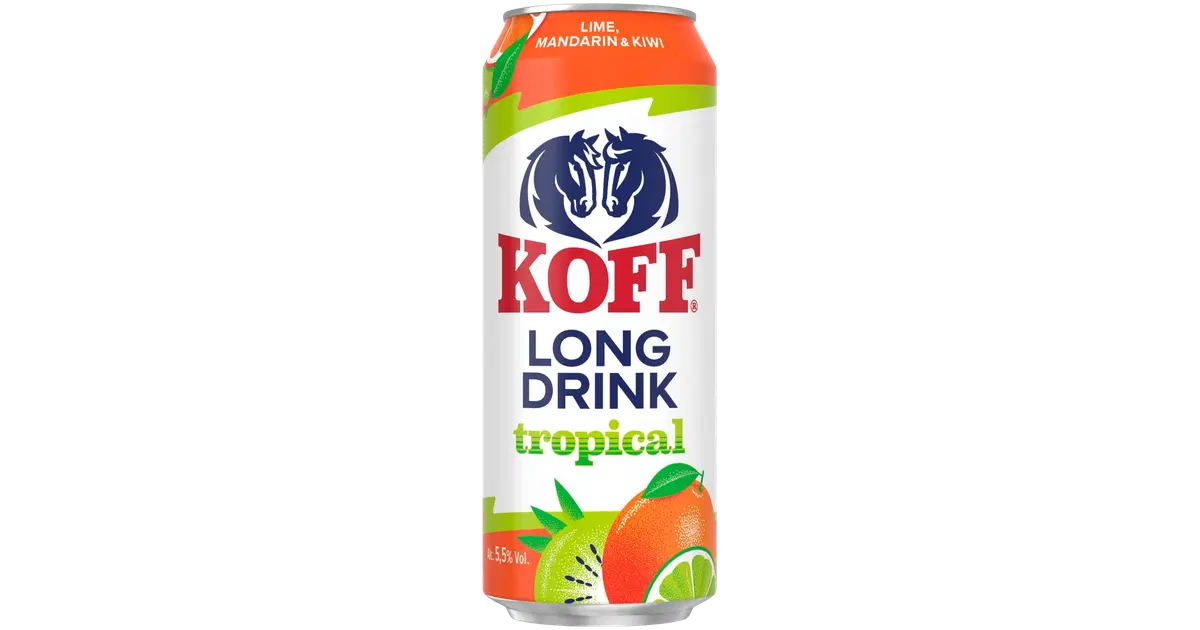 Koff Long Drink Tropical Lime-Mandarin-Kiwi long drink 5,5 % tölkki 0,5 ...