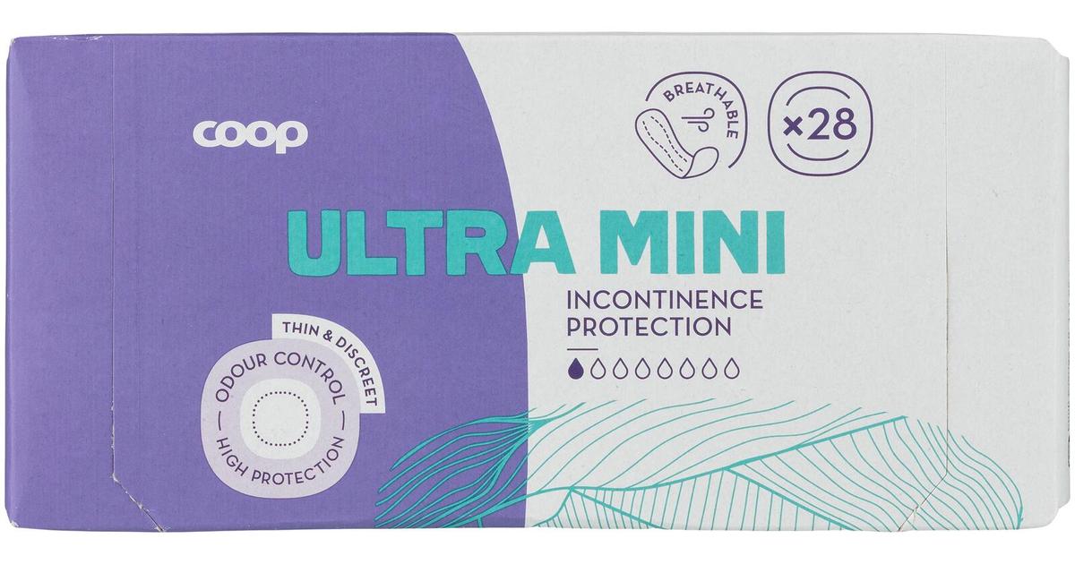 Coop inkontinenssisuoja ultra mini 28 kpl | S-kaupat ruoan verkkokauppa