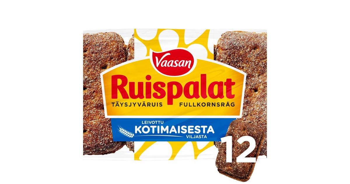 Vaasan Ruispalat 660g 12 kpl täysjyväruispalaleipä | S-kaupat ruoan ...