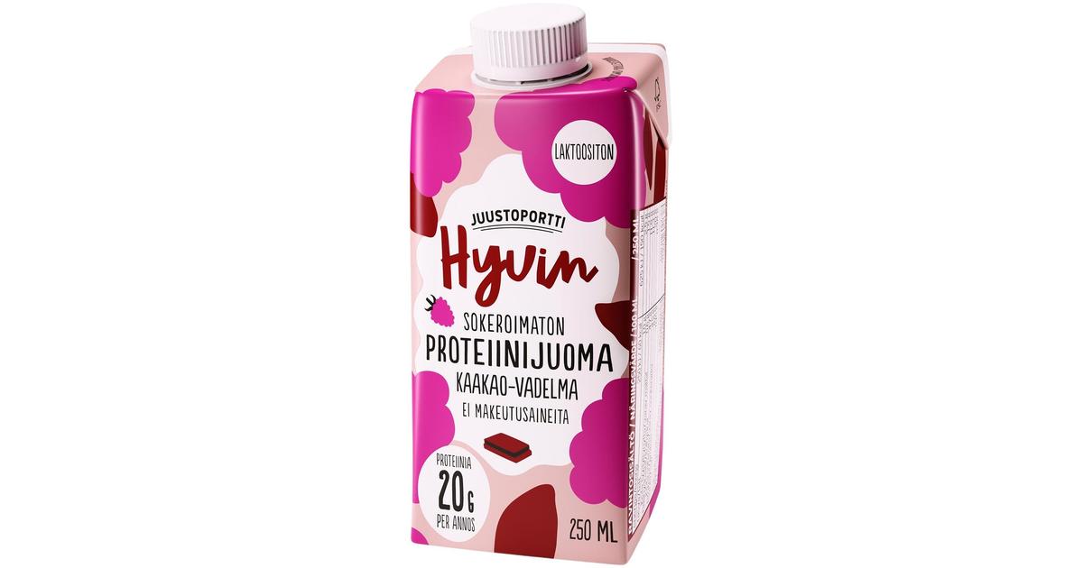 Juustoportti Hyvin proteiinijuoma 250 ml kaakao-vadelma laktoositon | S-kaupat ruoan verkkokauppa