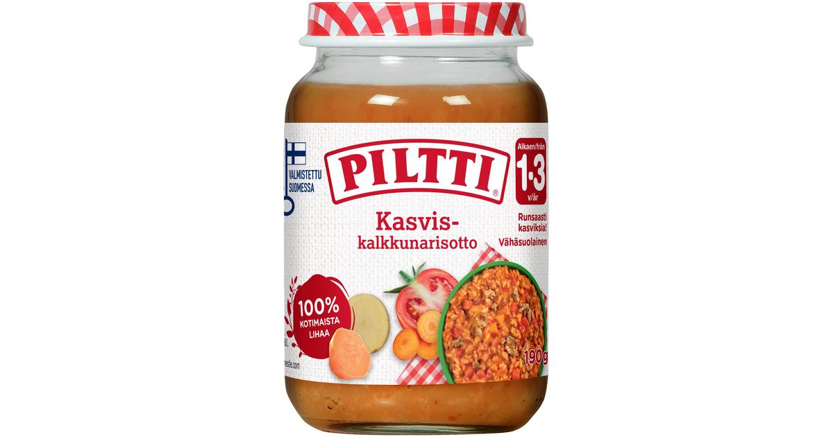 Piltti 190g Kasvis-kalkkunarisotto lastenateria 1-3v | S-kaupat ruoan ...