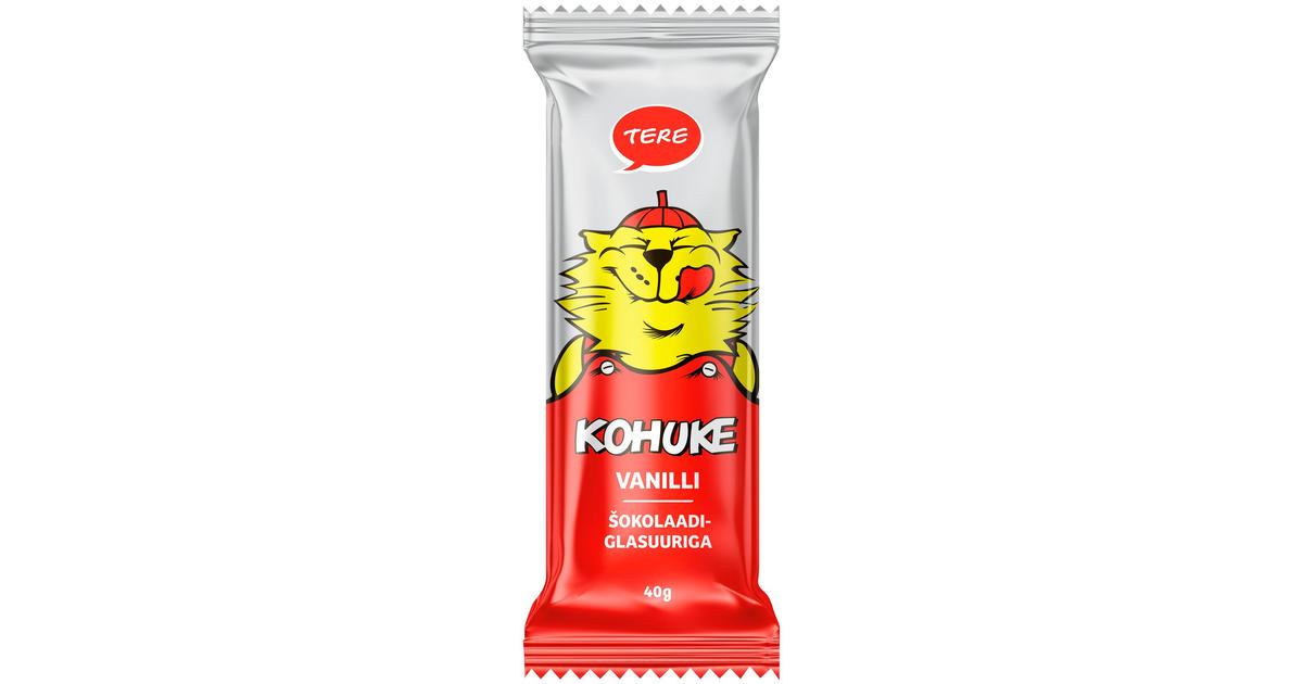 Tere Kohuke vanilli šokolaadiglasuuriga 40g | Prisma | alati odavad ...
