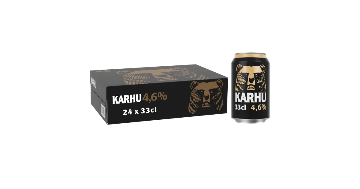 24-pack Karhu Lager olut 4,6% tölkki 0,33 L | S-kaupat ruoan verkkokauppa