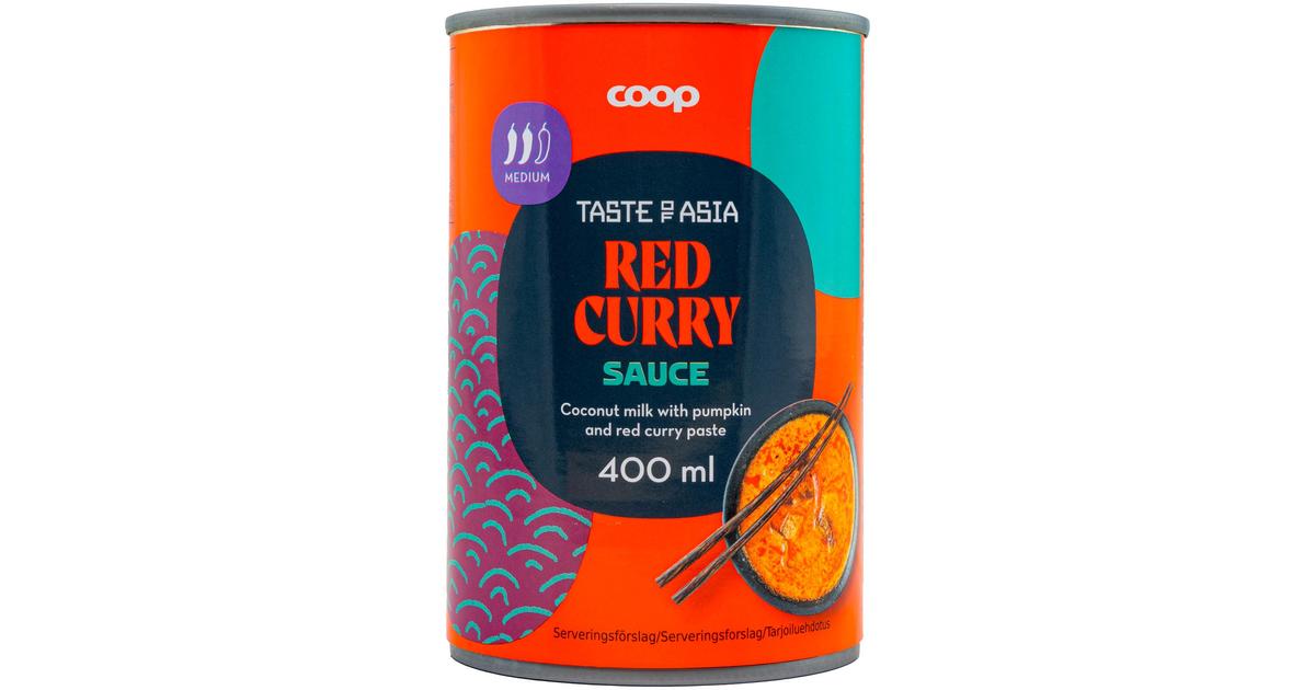 Coop Taste of Asia punaista currytahnaa sisältävä kookosmaito 400 ml ...