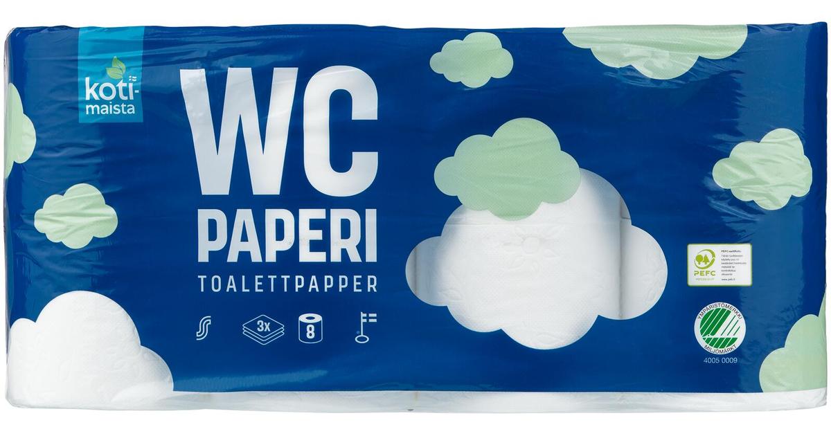 Kotimaista wc-paperi 8rl valkoinen | S-kaupat ruoan verkkokauppa