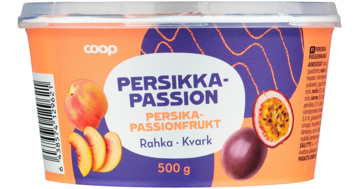 Coop persikka-passionrahka 3,5% 500g | S-kaupat ruoan verkkokauppa
