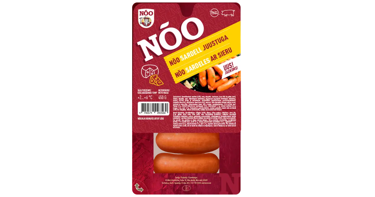 Nõo Nõo Sardell Juustuga 450 G | Prisma | alati odavad hinnad, telli ...