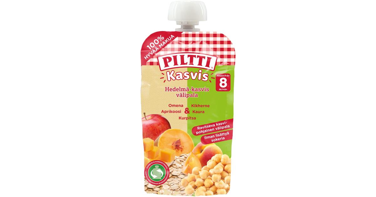 Piltti Kasvis 110g Hedelmä-kasvis välipala omena-aprikoosi-kurpitsa ...