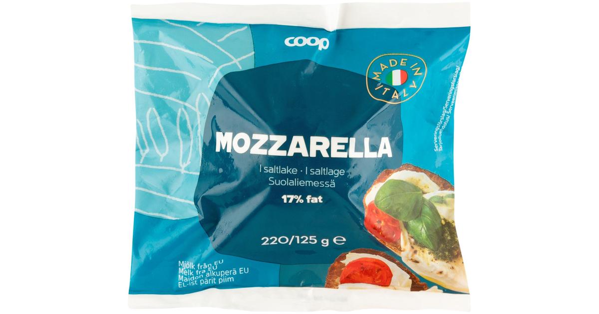 Coop mozzarella soolvees 17% rasva 125g | Prisma | alati odavad hinnad ...