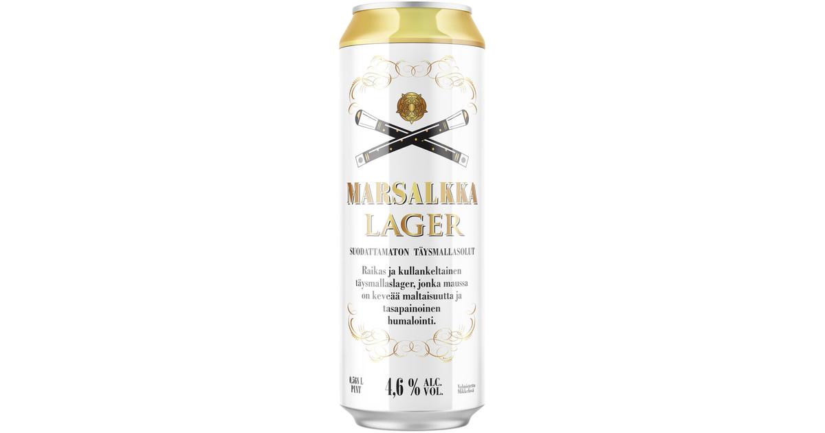 Marsalkka Lager 4,6% olut 0,568l tölkki | S-kaupat ruoan verkkokauppa