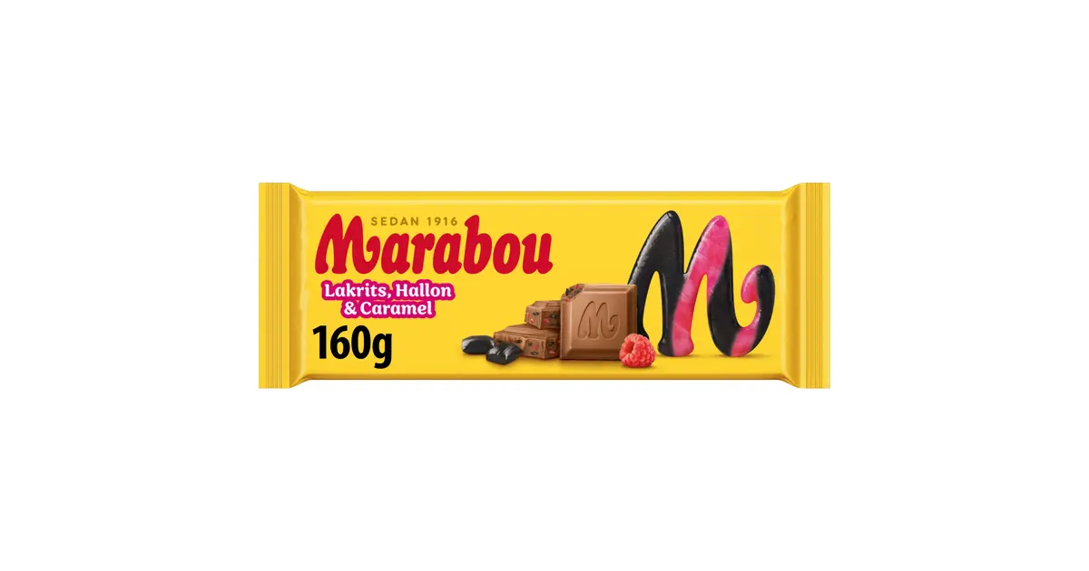Marabou Lakrits, hallon&caramel suklaalevy 160g | S-kaupat ruoan ...