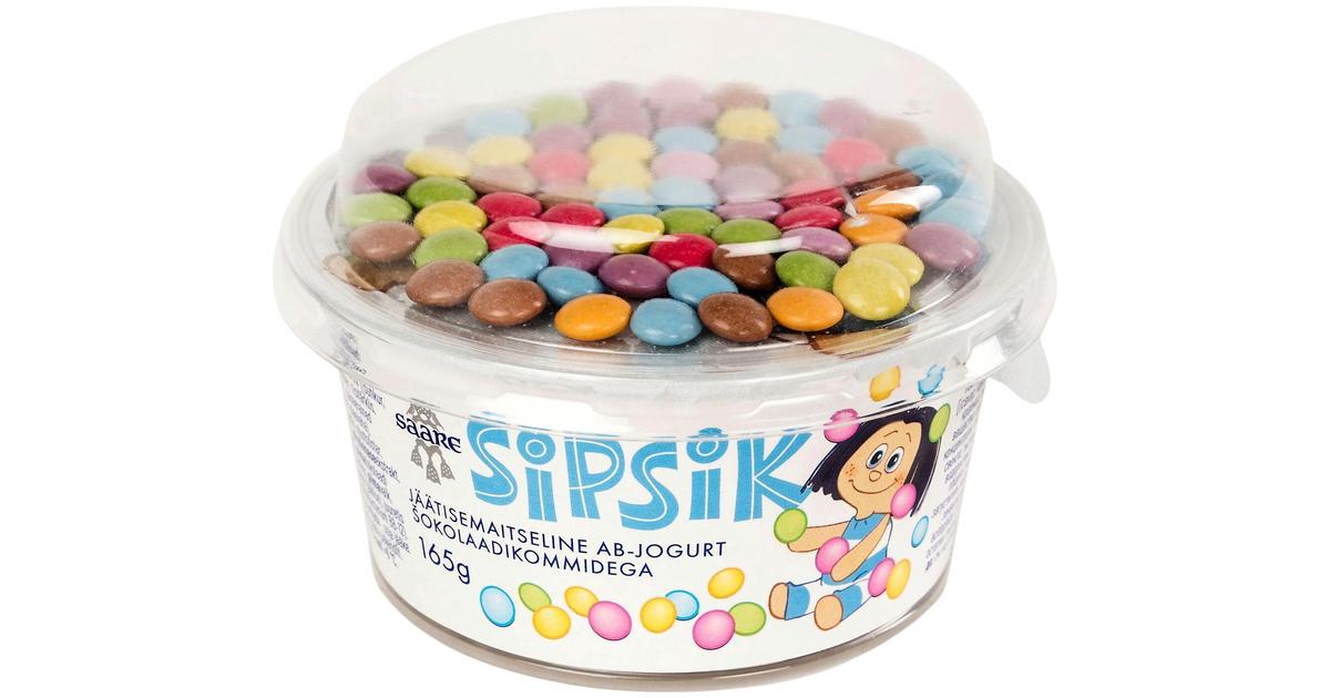 SIPSIKU jäätisemaitseline AB-jogurt šokolaadikommidega 165g | Prisma ...