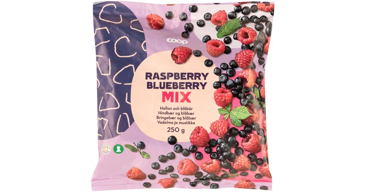 Coop vadelma ja mustikka 250 g pakaste | S-kaupat ruoan verkkokauppa
