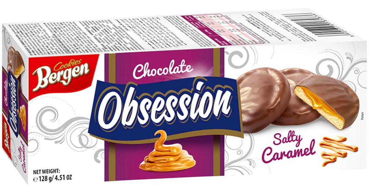 Bergen Cookies Obsession suklaakuorrutettu täytekeksi Salty Caramel ...