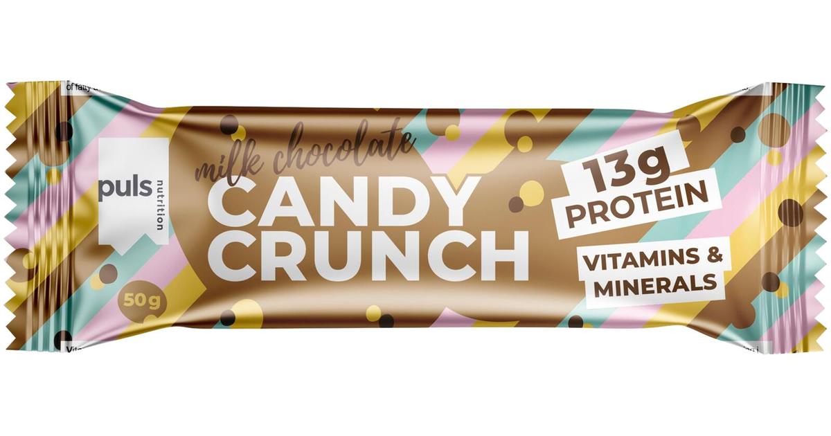 PULS Candy Crunch Proteiinipatukka maitosuklaa 50g | S-kaupat ruoan ...