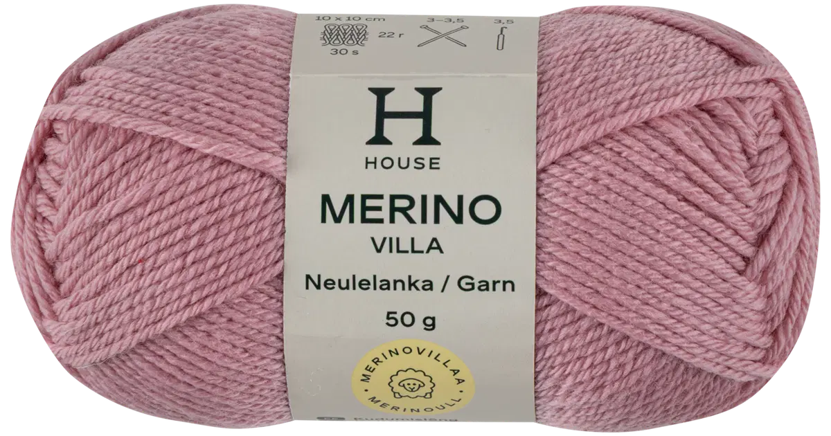 House lanka merinovilla 50g CNE-1833 light mauve | S-kaupat ruoan ...