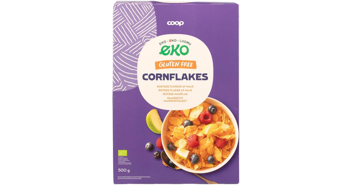 Coop paahdetut luomumaissihiutaleet gluteeniton 500 g | S-kaupat ruoan verkkokauppa