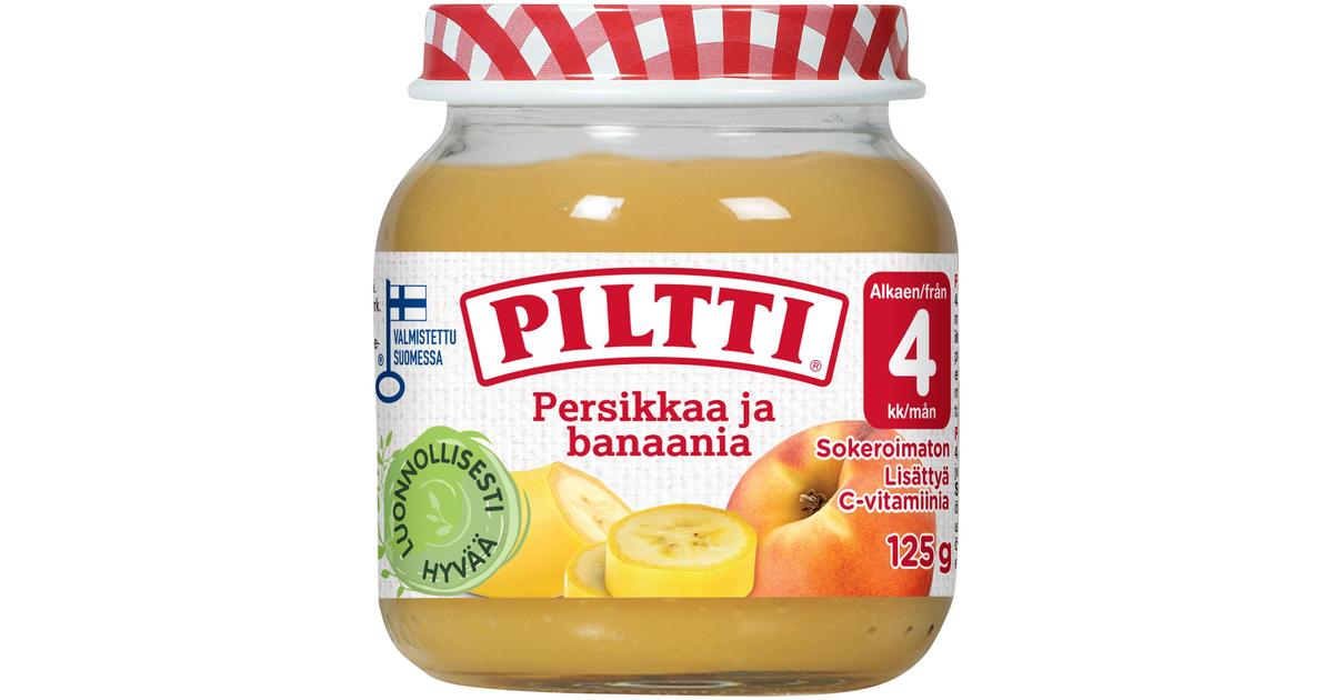 Piltti virsiku-banaanipüree 125 g, alates 4-elukuust | Prisma | alati ...