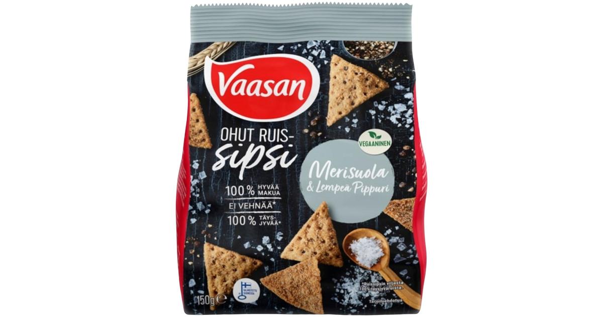Vaasan Ruissipsi Merisuola & Lempeä pippuri 150g | S-kaupat ruoan ...