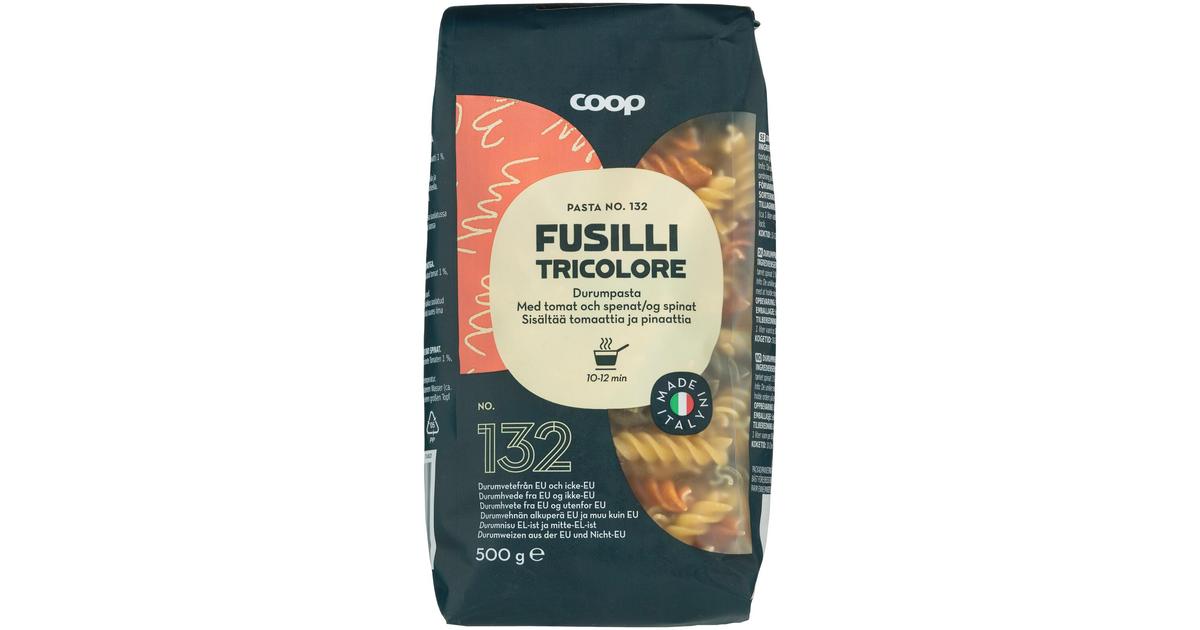 Coop Fusilli Tricolori pasta 500 g | S-kaupat ruoan verkkokauppa