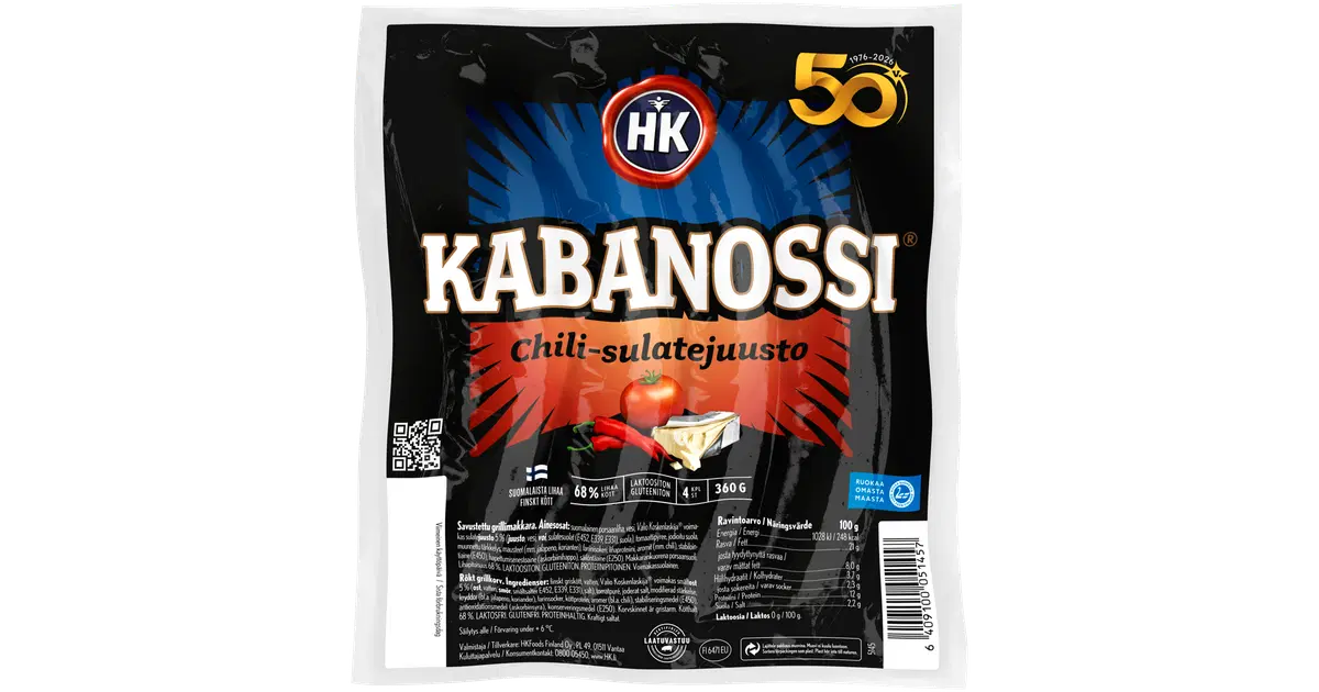 HK Kabanossi® Chili-Sulatejuusto 360 g | S-kaupat ruoan verkkokauppa