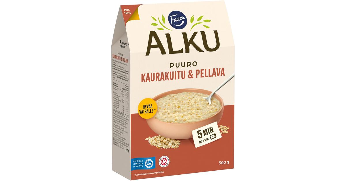 Fazer Alku Kaurakuitu & pellava puuro 500 g | S-kaupat ruoan verkkokauppa