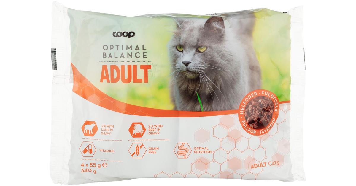 Coop kissanruoka nautaa ja lammasta kastikkeessa 4x85 g | S-kaupat ruoan verkkokauppa