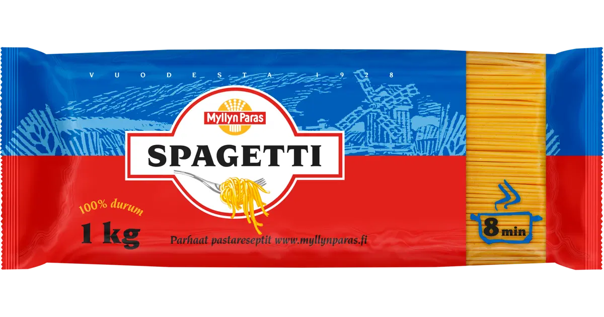 Myllyn Paras Spagetid, 1 kg | Prisma | alati odavad hinnad, telli kaup ...