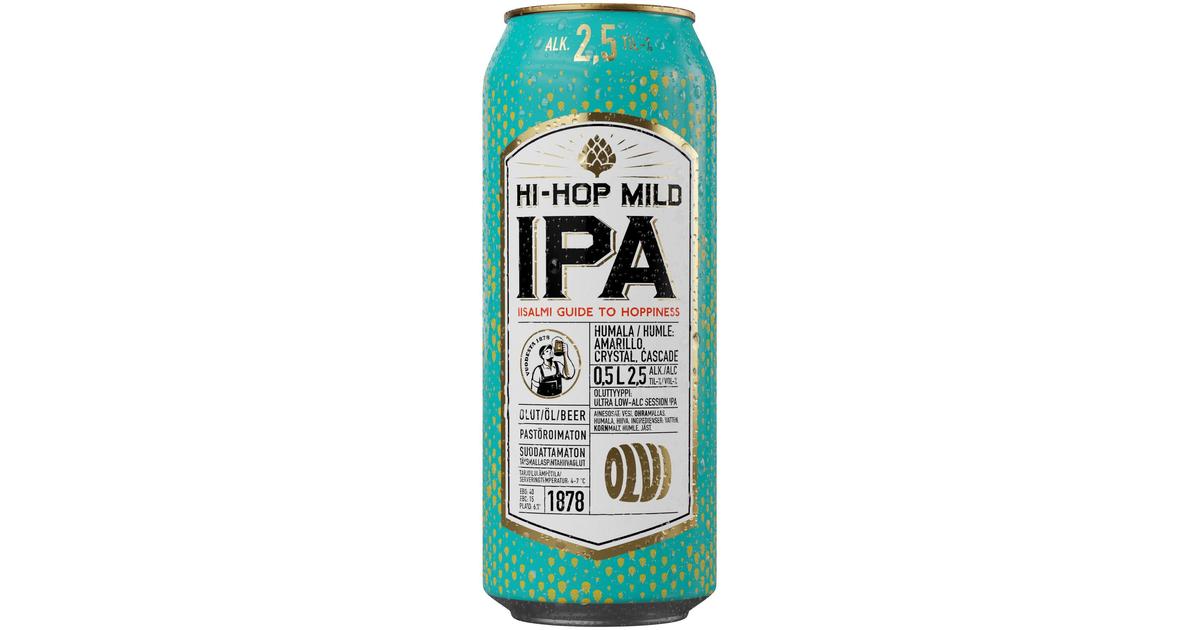 OLVI Hi-Hop Mild IPA 2,5% olut 0,5 l tlk | S-kaupat ruoan verkkokauppa