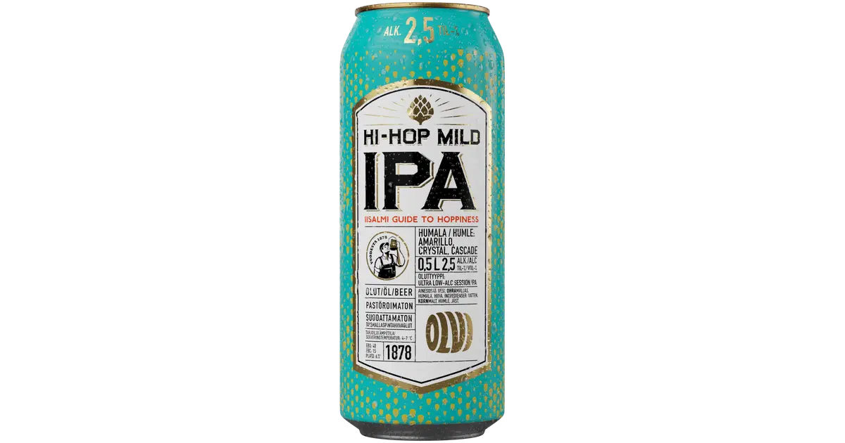 OLVI Hi-Hop Mild IPA 2,5% olut 0,5 l tlk | S-kaupat ruoan verkkokauppa