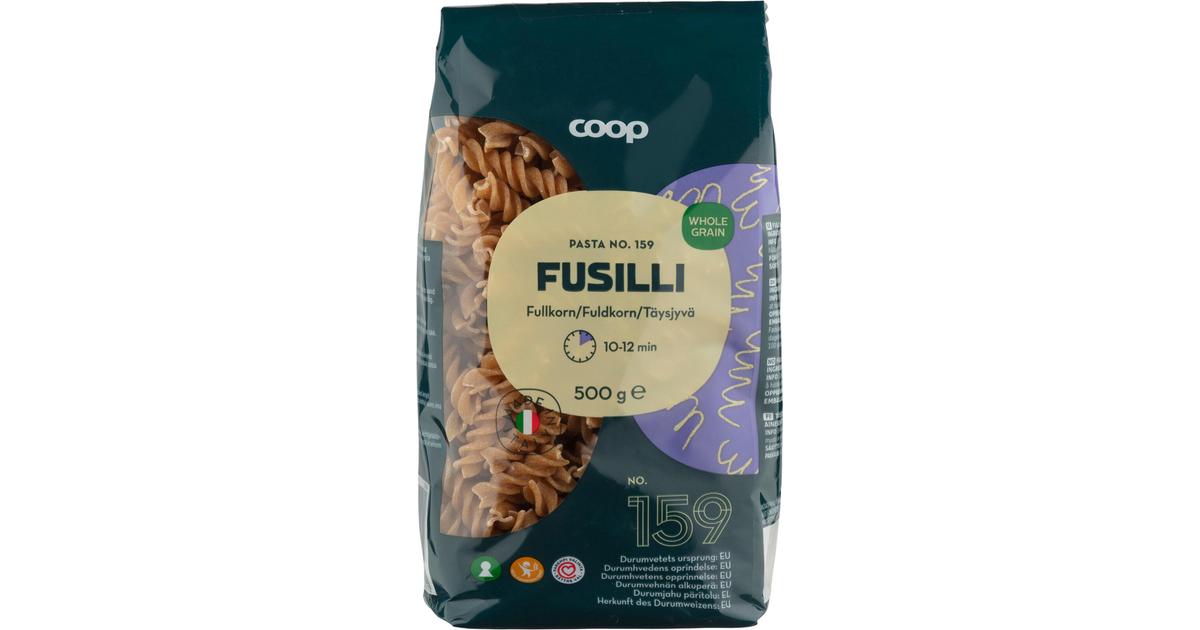 Coop Fusilli täysjyväpasta 500 g | S-kaupat ruoan verkkokauppa