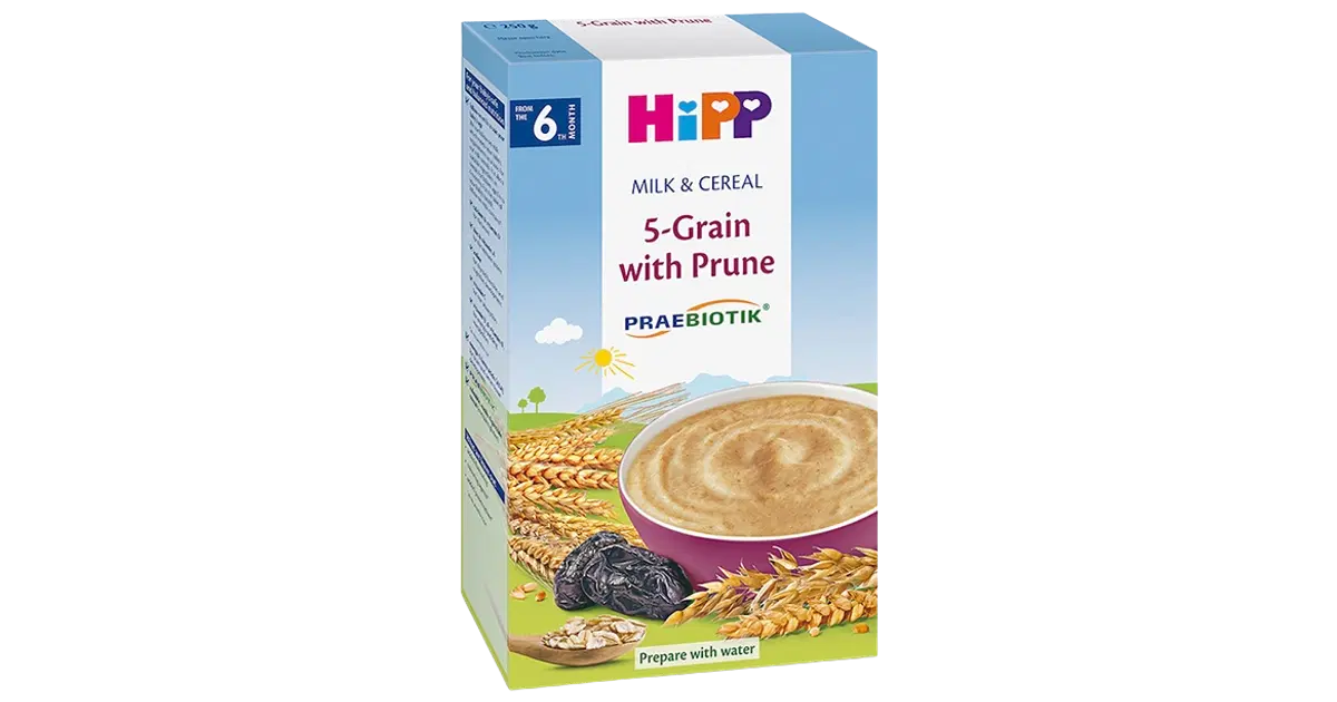 HIPP 5-vilja piimapuder ploomi ja probiootikumidega 250 g, alates 6 ...