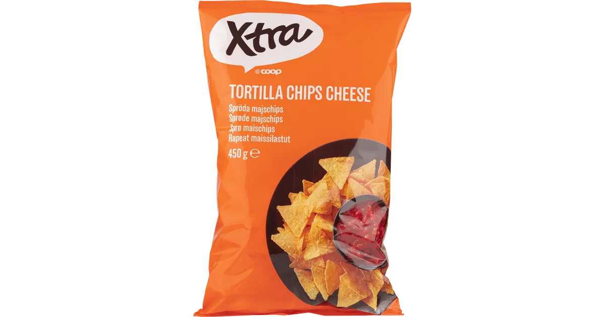 Xtra tortilla chips maissilastut juusto 450 g | S-kaupat ruoan verkkokauppa