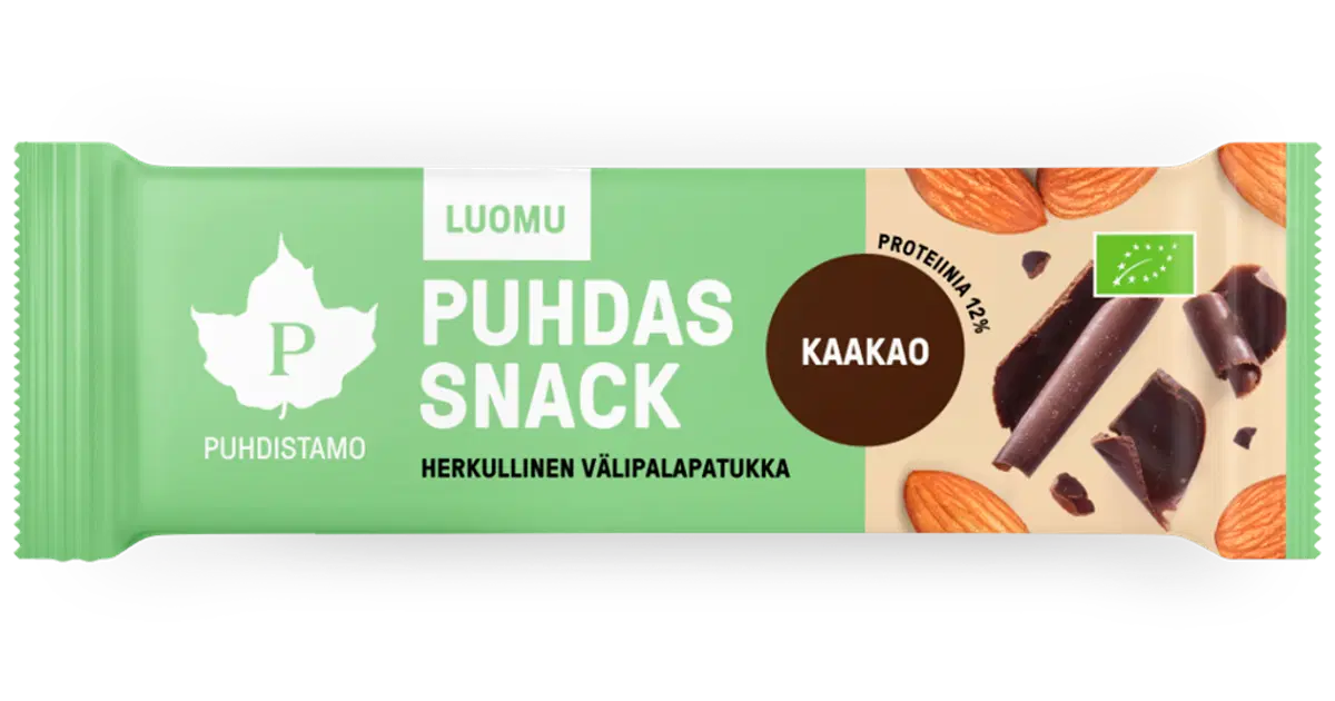 Puhdistamo Puhdas Snack-batoon kakao, looduslik 40 g | Prisma | alati ...