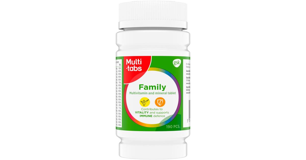 Multi-tabs Family Monivitamiini 190 tablettia | S-kaupat ruoan verkkokauppa