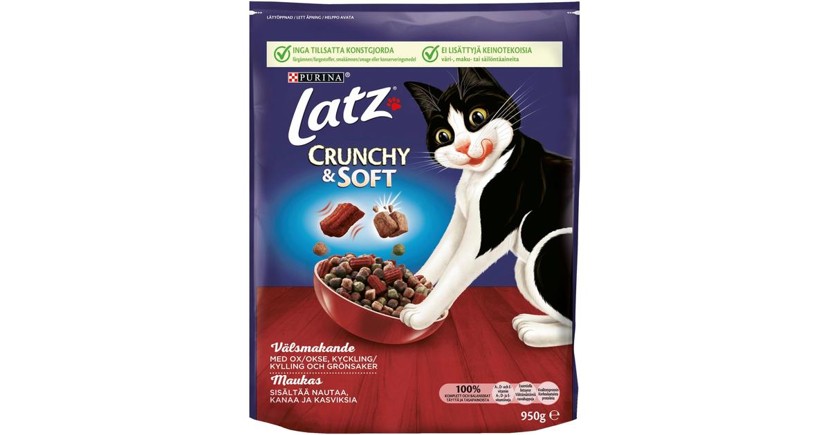 Latz 950g Crunchy & Soft sisältää Nautaa, Kanaa ja Kasviksia ...