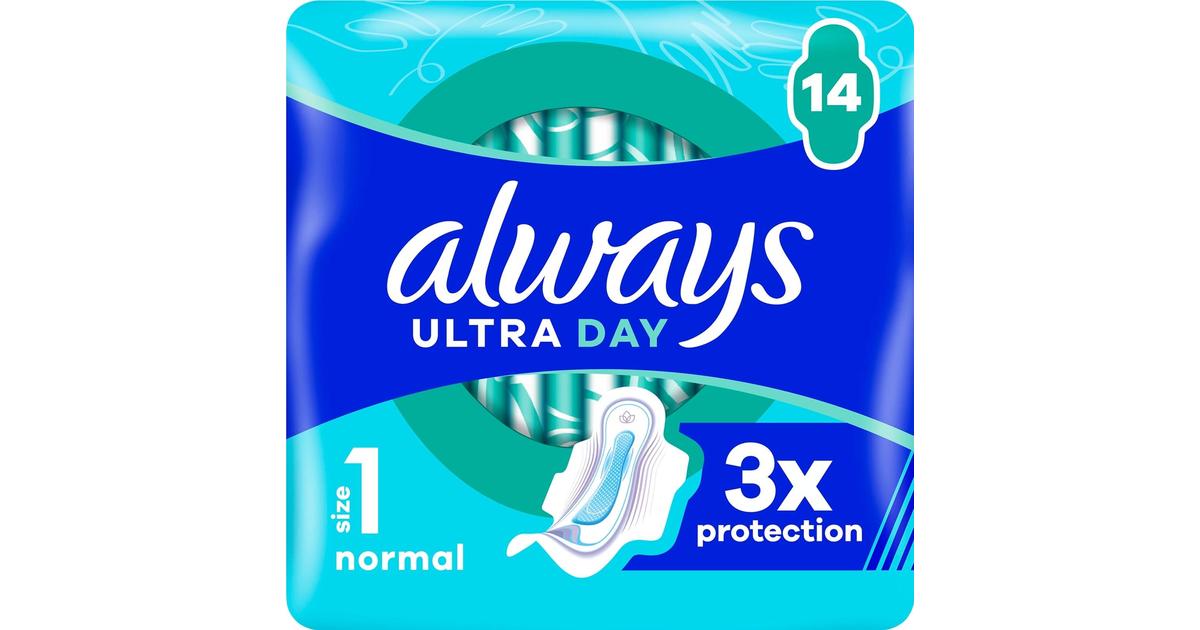 Always Ultra Day Normal 1 with wings 14kpl terveysside | S-kaupat ruoan ...