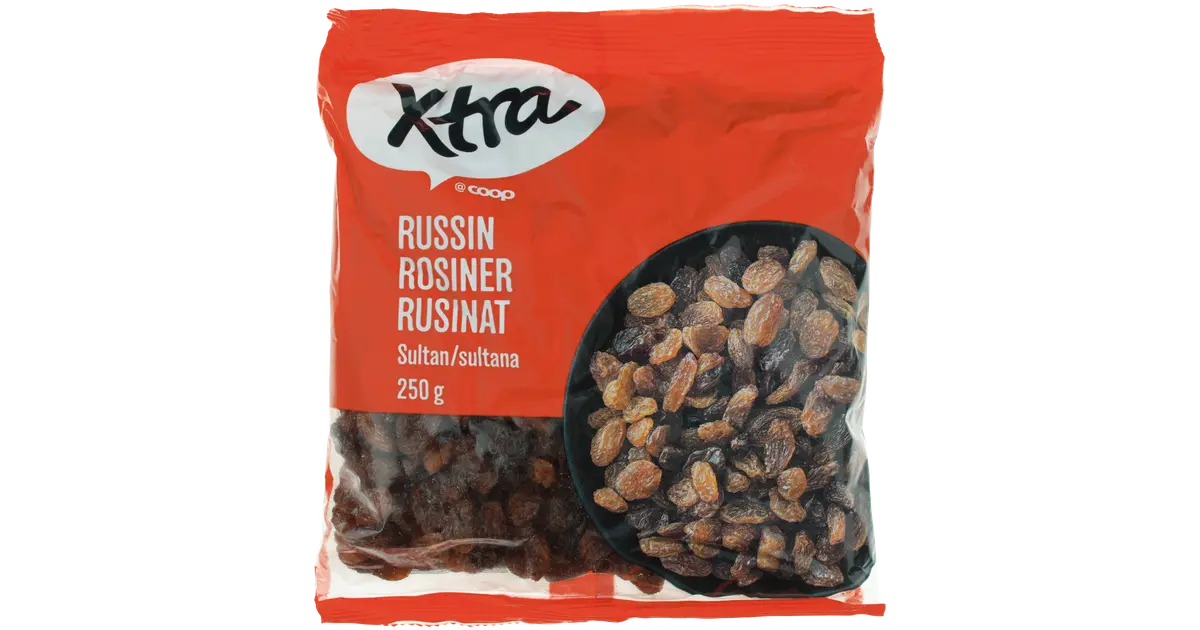 Xtra rusinat 250g | S-kaupat ruoan verkkokauppa