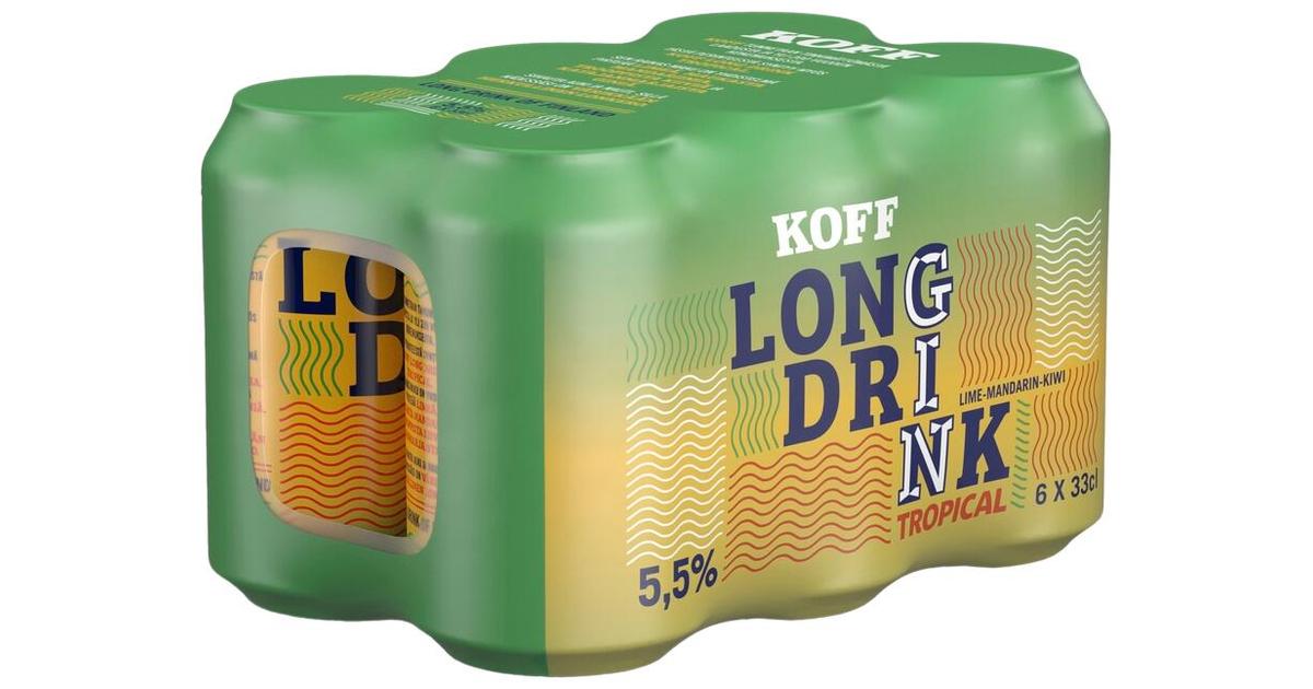 6-pack Koff Long Drink Tropical Lime Mandarin Kiwi long drink 5,5 til ...