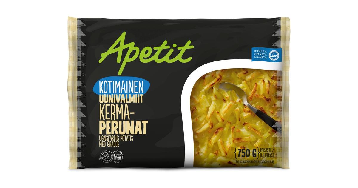 Apetit Kotimainen Uunivalmiit kermaperunat pakaste 750g | S-kaupat ruoan verkkokauppa