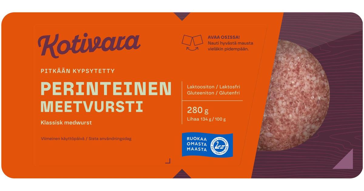Kotivara Perinteinen meetvursti 280 g | S-kaupat ruoan verkkokauppa