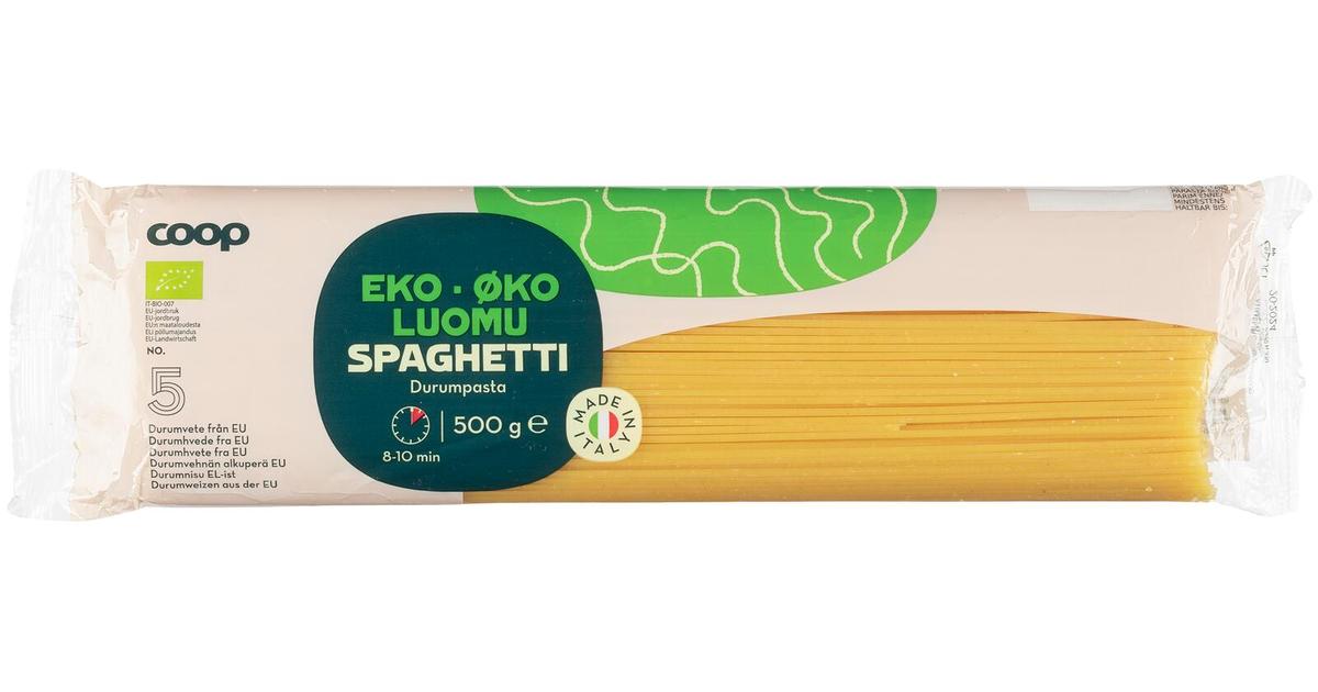 Coop Spaghetti pasta luomu 500 g | S-kaupat ruoan verkkokauppa