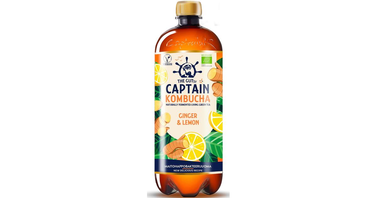 The Gutsy Captain Kombucha Ginger Lemon, inkiväärin ja sitruunan ...