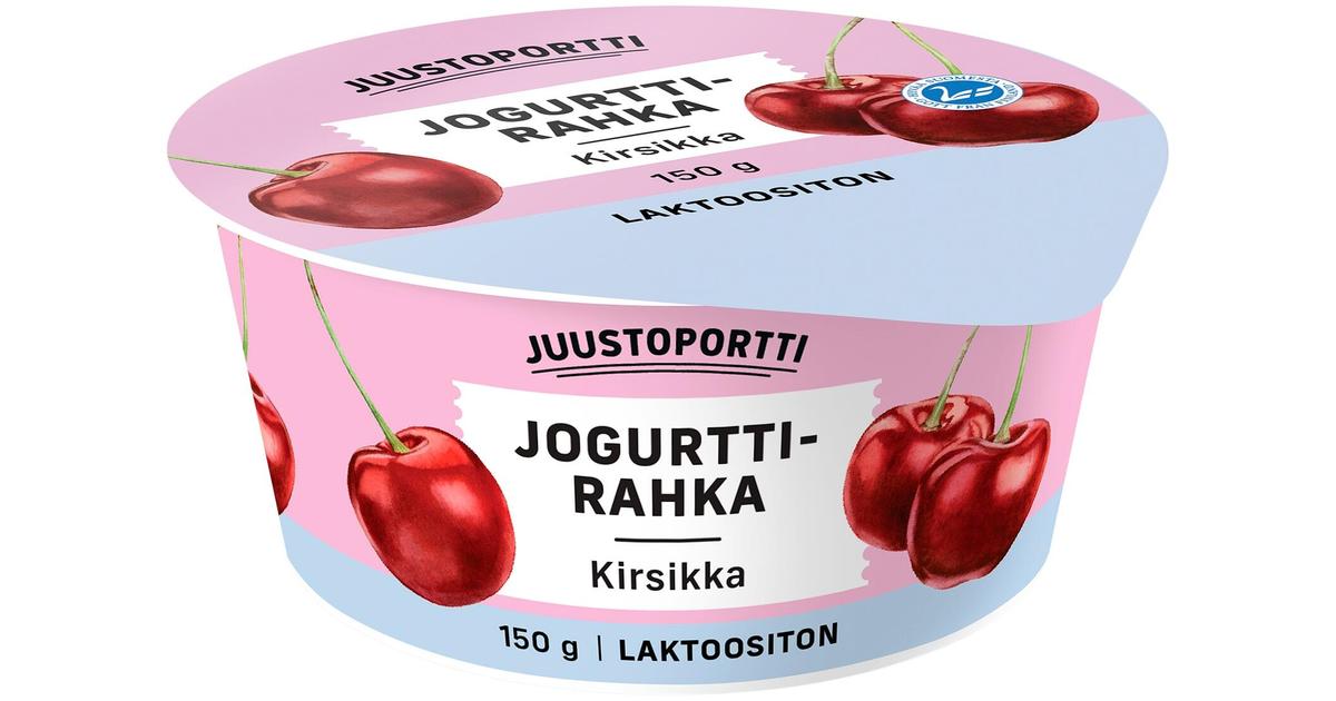Juustoportti Jogurttirahka 150 g kirsikka laktoositon | S-kaupat ruoan verkkokauppa