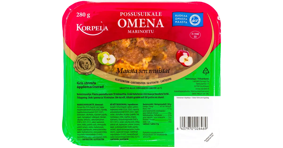 Korpela Possusuikale omenamarinoitu 280 g | S-kaupat ruoan verkkokauppa